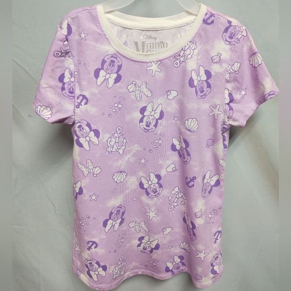 Disney | Shirts & Tops | Disneys Mini Mouse Purple Girls Shirt Size ...